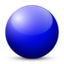 Dark Blue Colored Sphere (Orb) with Shiny/Glossy and Gleaming Surface ...