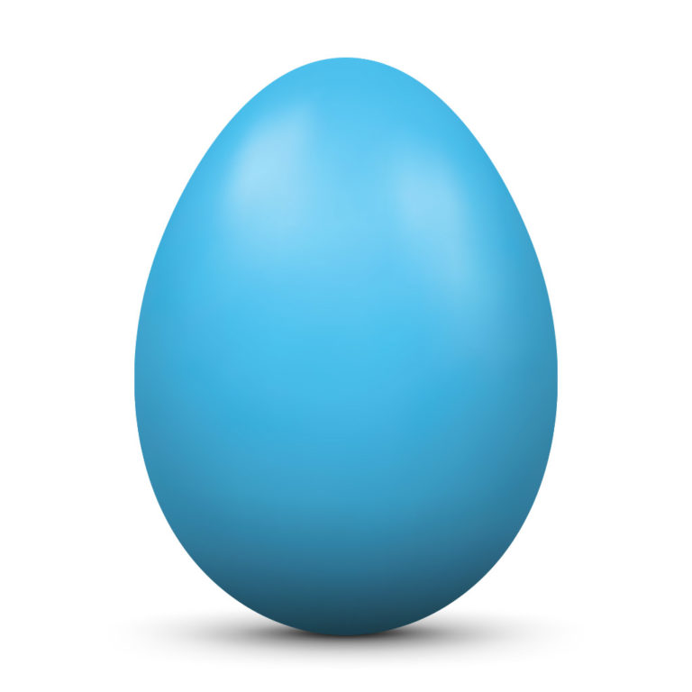 Light Blue Colored Easter Egg/Orb with Shiny Surface - VECTOR GRAPHIC ...