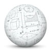 White Sphere with Graph Paper (Quad Paper) and Math Formulas (Signs and ...