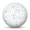 White Sphere with Graph Paper (Quad Paper) and Math Formulas (Signs and ...